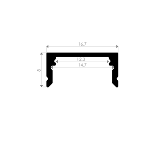 Alu Profil Aufputz Flach 12mm Serie Eco Plus – Die ideale LED-Lösung